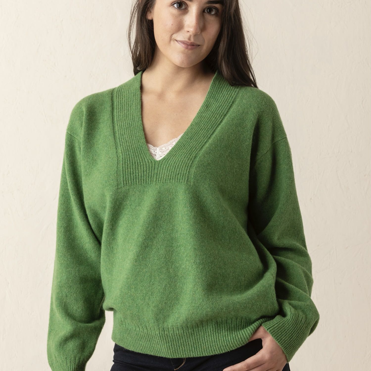 Eribe Corry Deep V-Neck Sweater - Springtime Timeless
