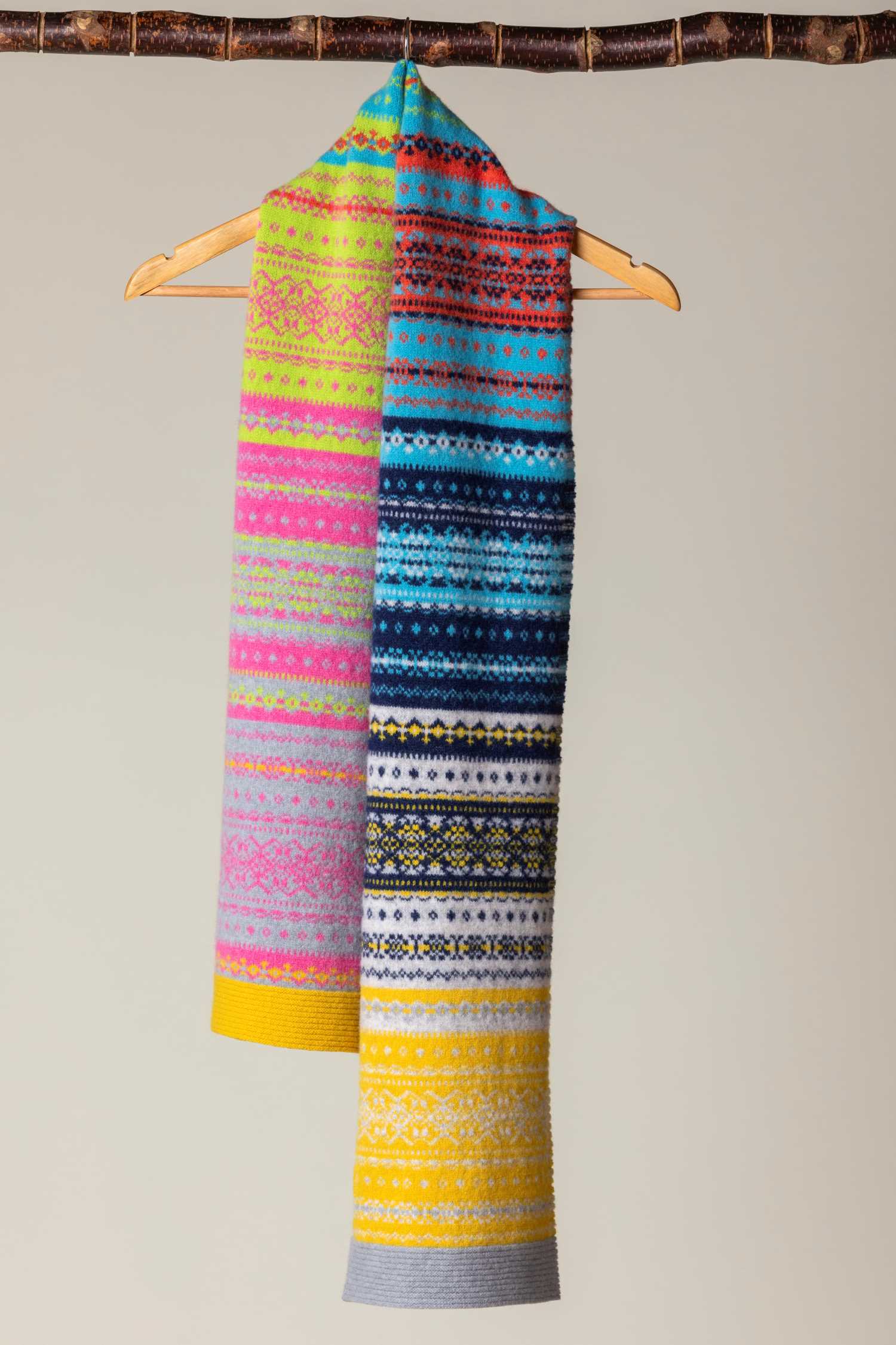 Eribe Alloa Fairisle Scarf Festival Timeless