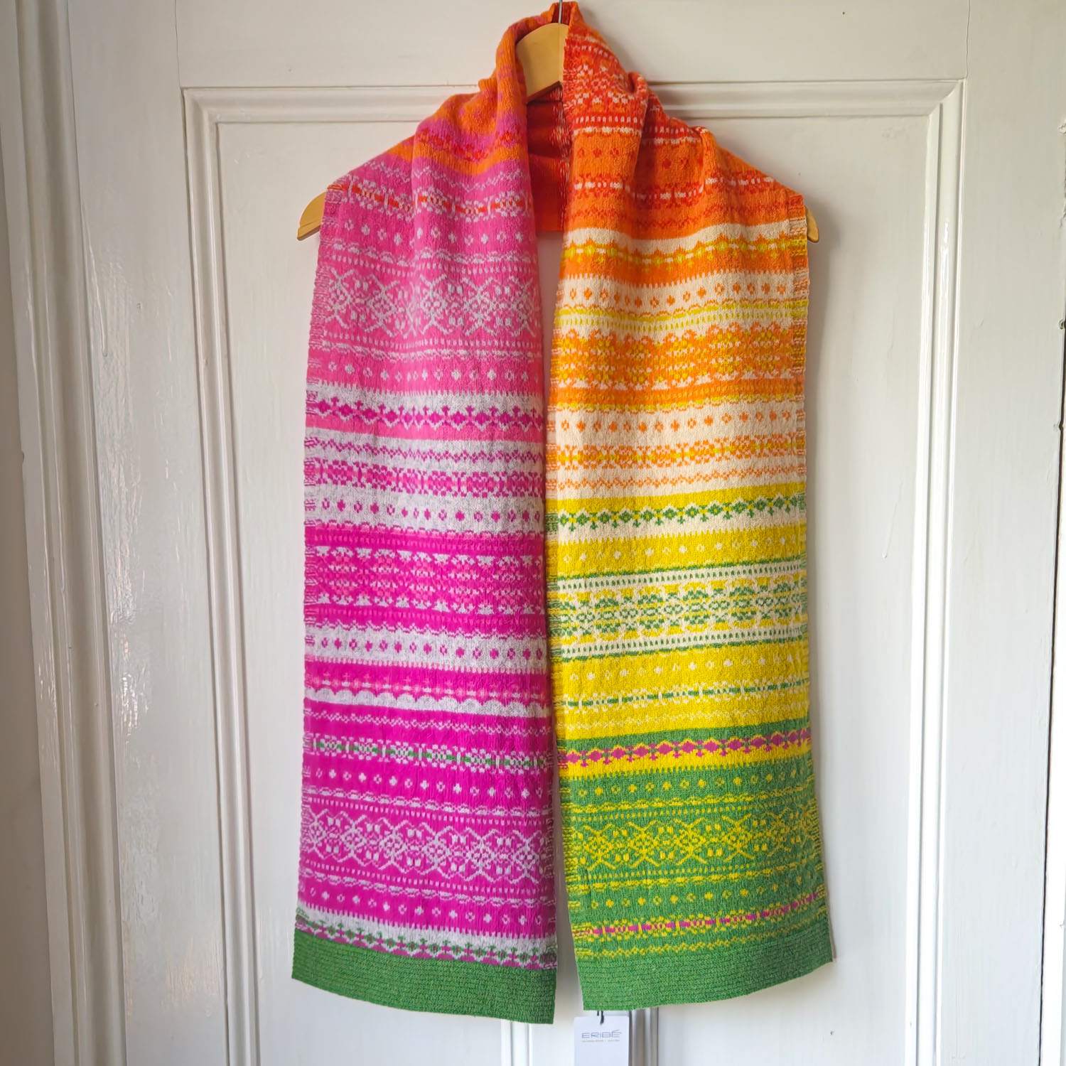 Eribe Alloa Fairisle Scarf Blue Bella Timeless