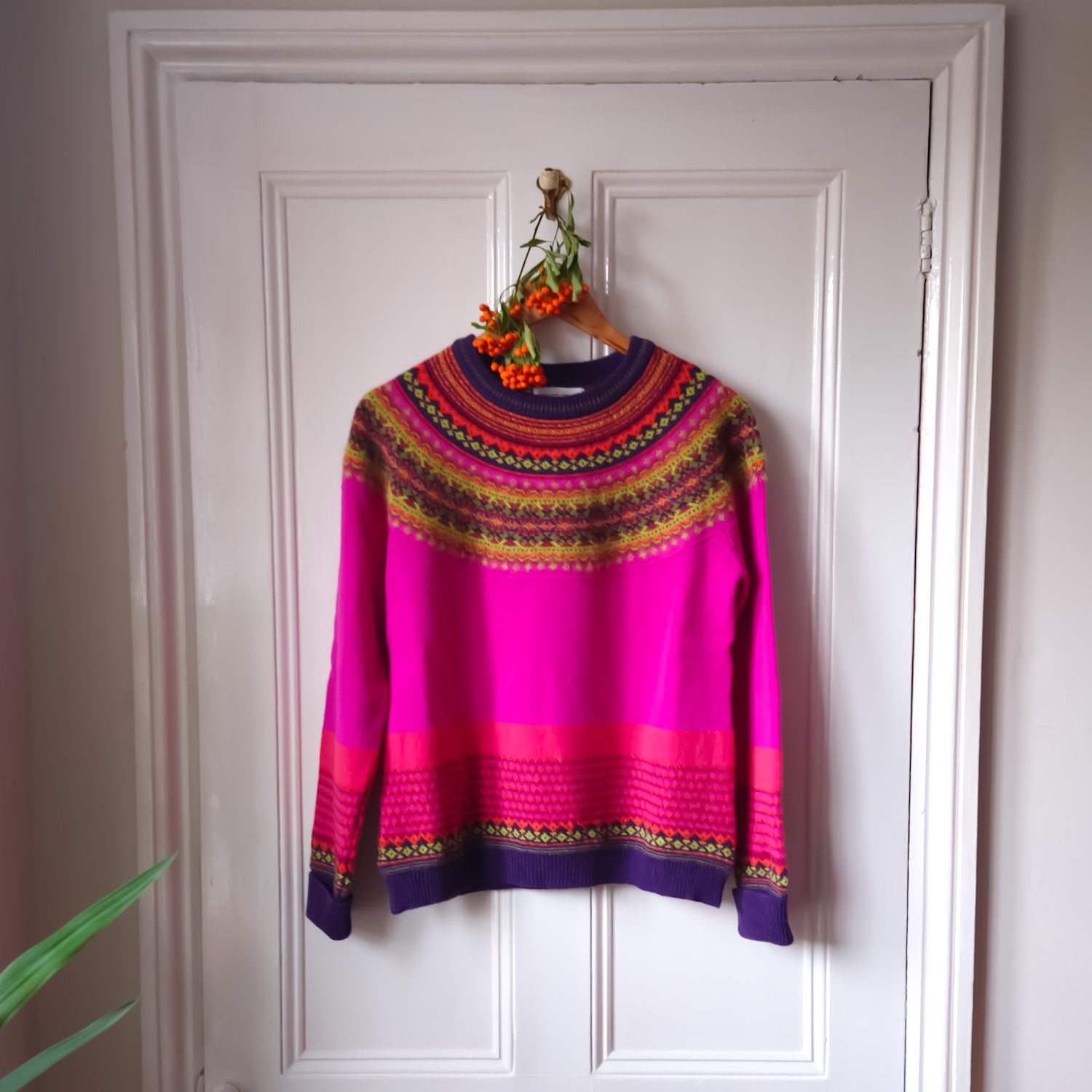 ERIBÉ Alpine Fair Isle Jumper Jazz, Scottish Knitwear Timeless