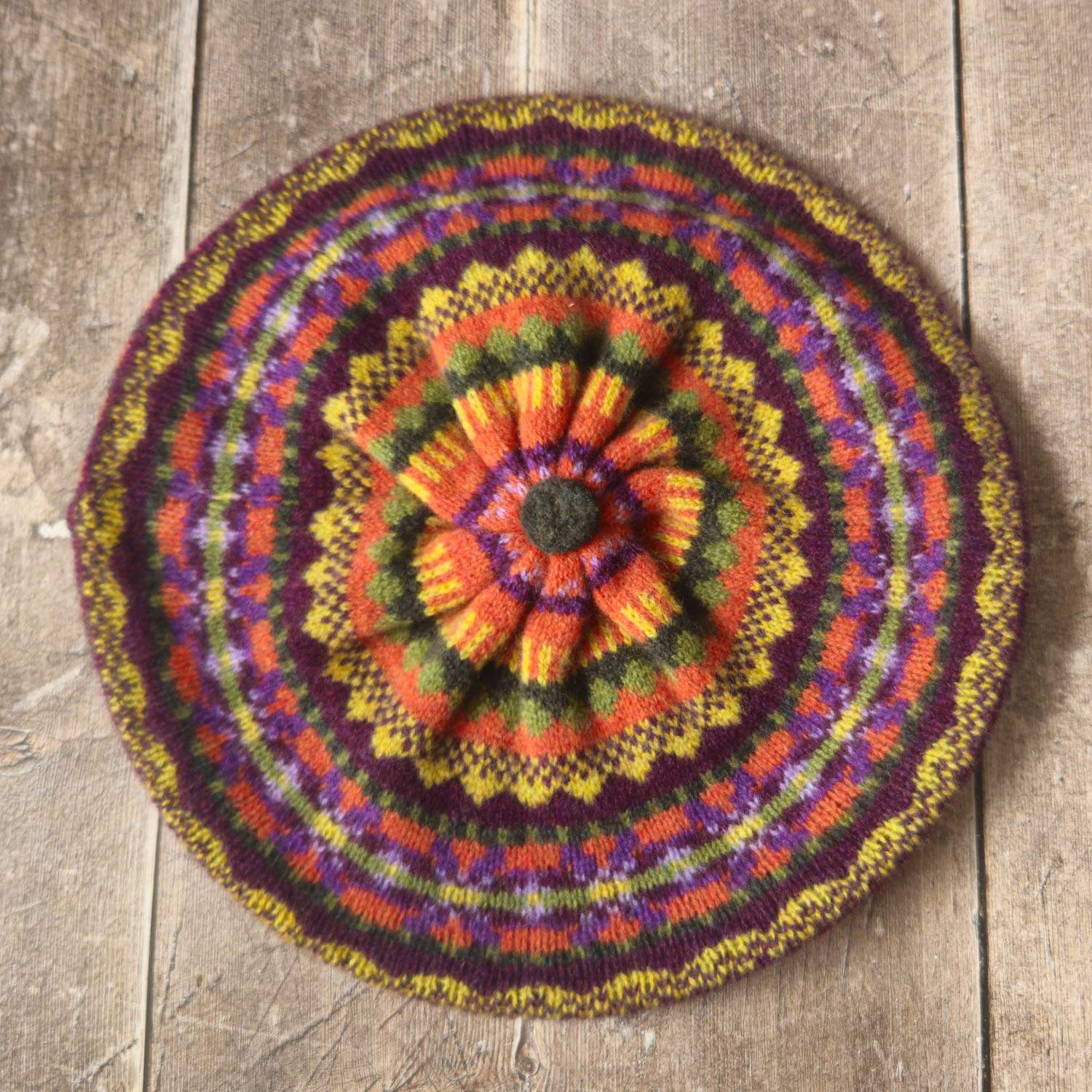 Eribe Alloa Fairisle Scarf Tulip Timeless