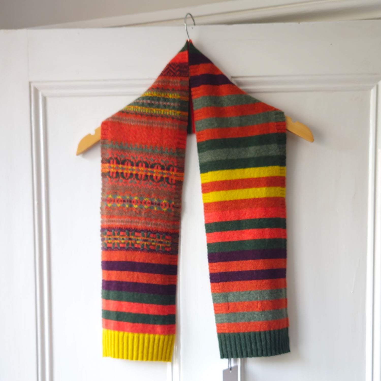 Eribe Stobo Fair Isle Stripy Mini Scarf Harissa Timeless