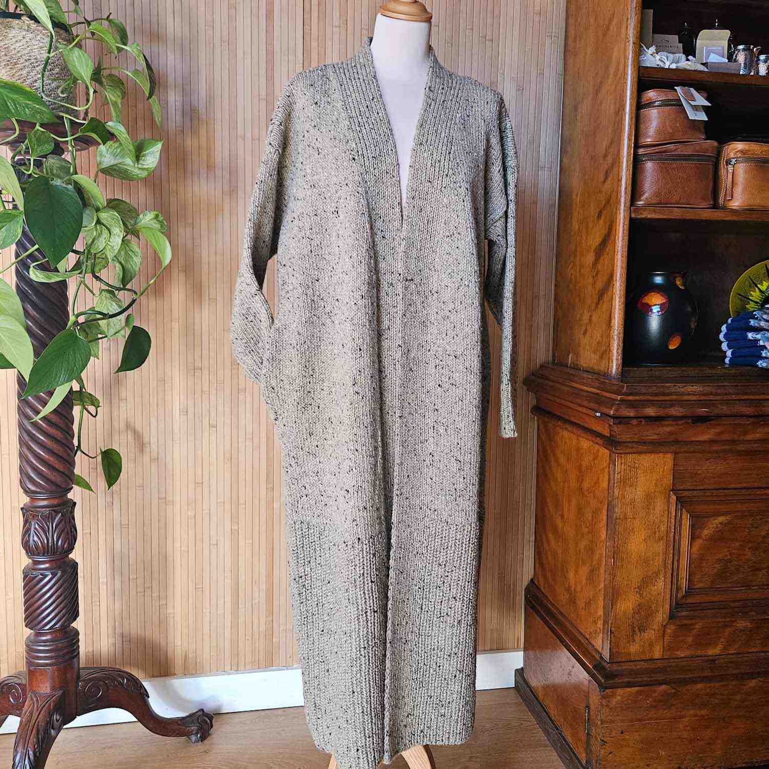 Killaloe Tweed Extra Long Coat/Cardigan - Barley Timeless