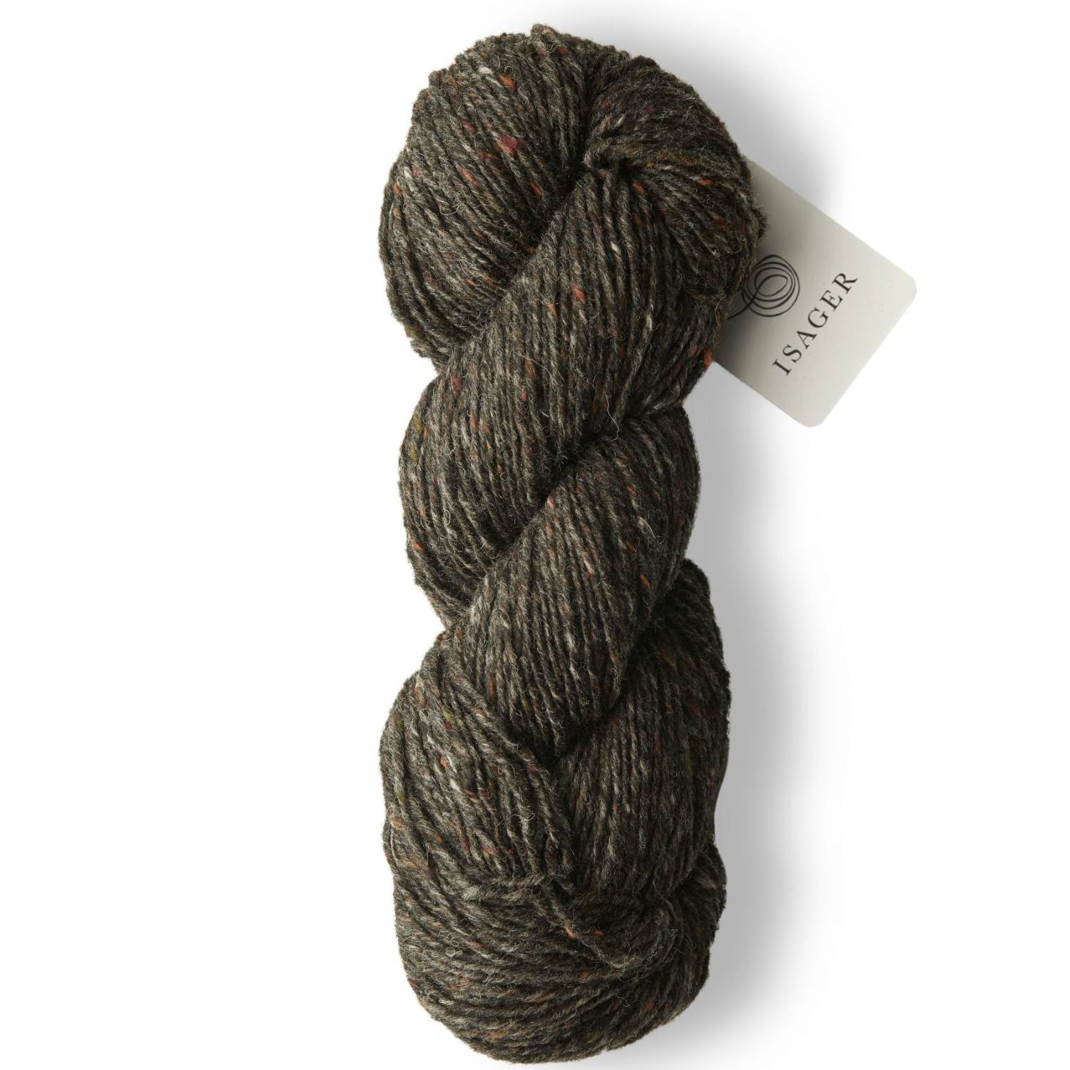 Isager Aran Tweed yarn black Timeless